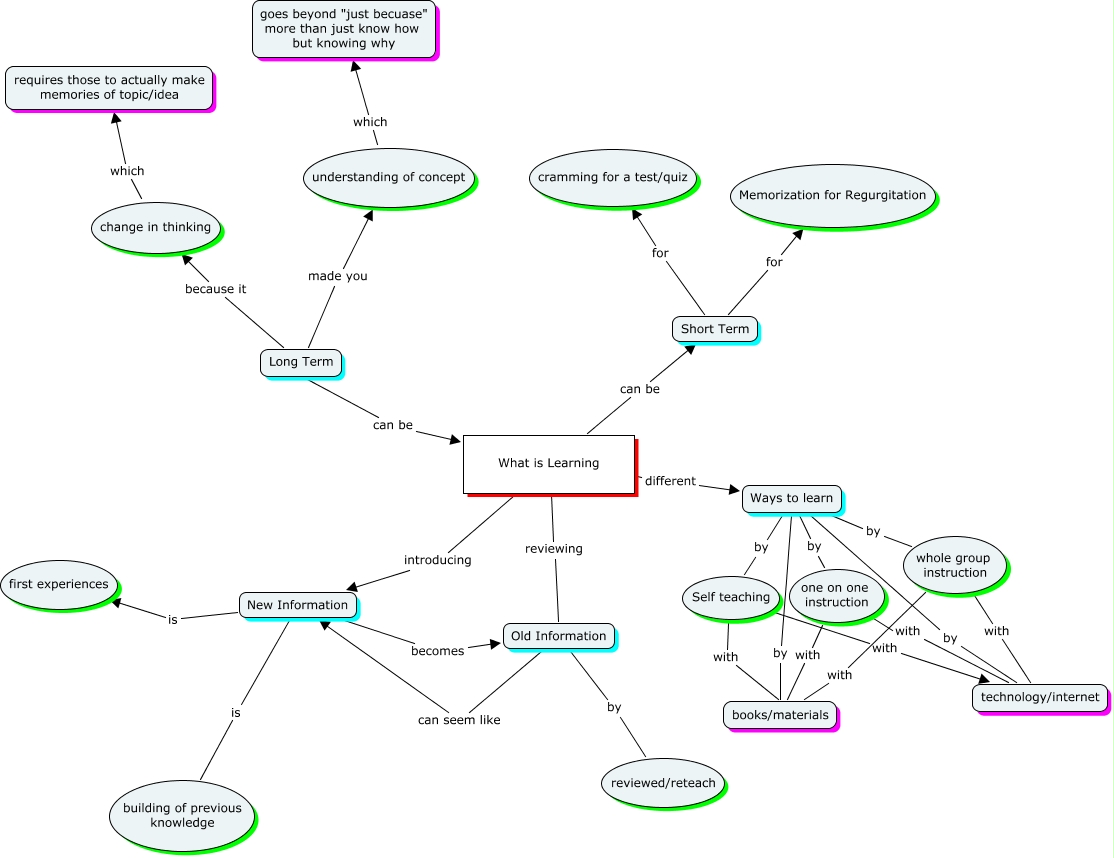 Jay Grimmer Week 2 Practice Cmap What is learning